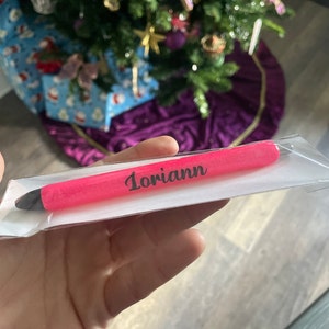 Personalized Epoxy Glitter Black Ink Pen: One Color Glitter Refillable ...