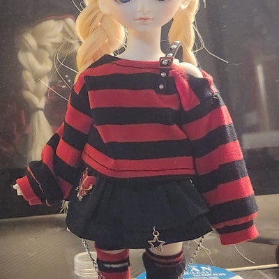 1/3 BJD SD Dress & Headdress Set black BJD Doll Clothes - Etsy