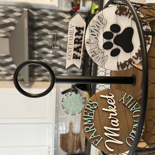 Dog Themed Tiered Tray Decor, Personalized Dog Signs, Dog Mom Gifts ...