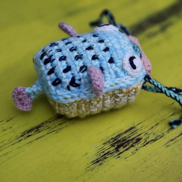 Pufferfish Purse | Amigurumi Fish - Drawstring Bag Pattern - Etsy