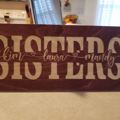 Personalized Sister Wood Sign Home Decor, Gift for Sister, Sister ...