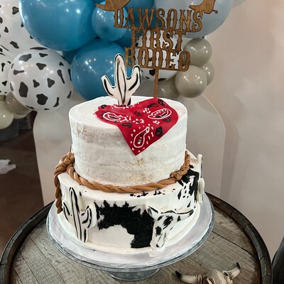 First Rodeo Birthday Cake Topper. Cake Topper, First Birthday, Birthday ...