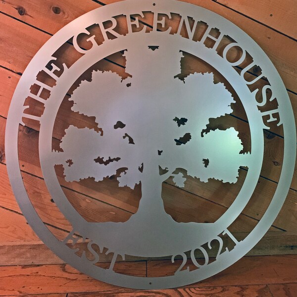 Personalized OAK Tree Custom Metal Sign | Metal Wall Art - Makes a ...