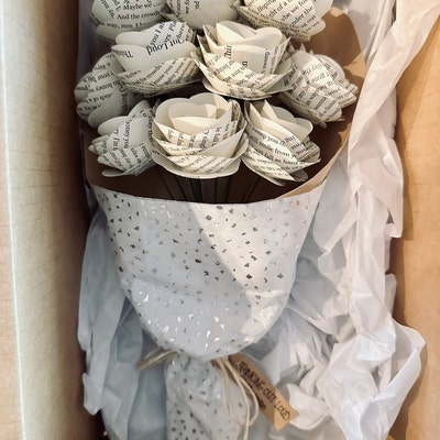 Custom Song Lyrics Paper Flowers, Wedding Vows, Paper Anniversary ...