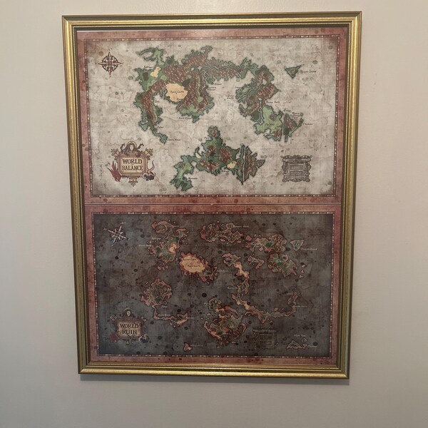 Map of Gaia From Final Fantasy VII - World Map - Final Fantasy 7 ...