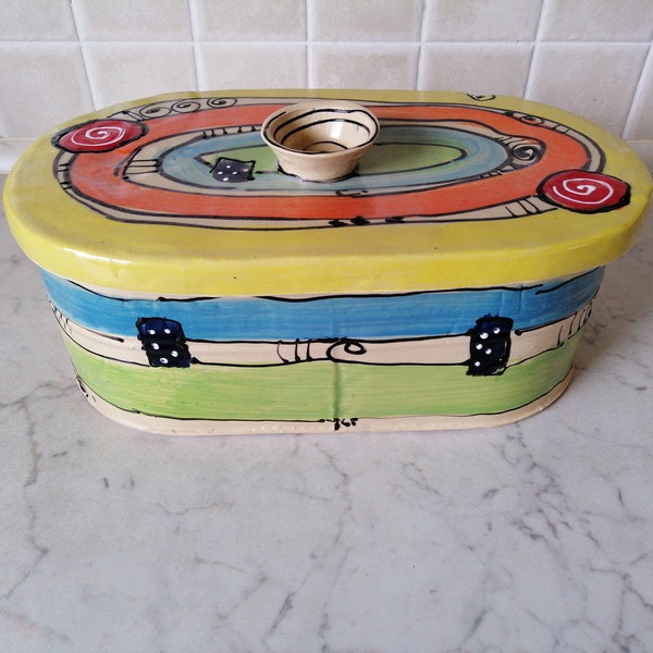 Large Rustic Oval Bread Bin Bread Box "chleb" Ceramic in Various ...