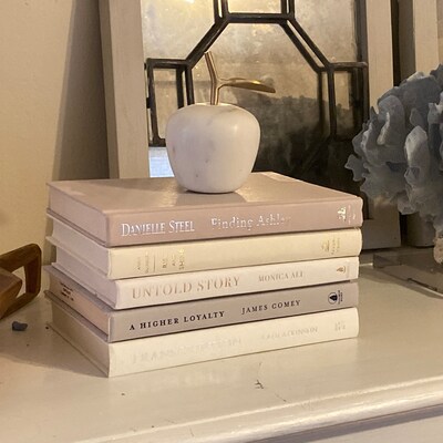 Cream and Beige Books Neutral Books Staging Books Home - Etsy