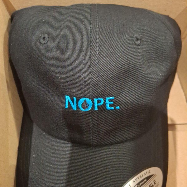 Minimalist Magic the Gathering Blue Mana 'NOPE.' Embroidered Dad Hat ...