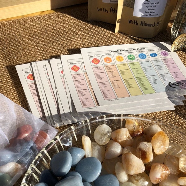Printable Chakra Healing With Crystals & Gemstones - Etsy