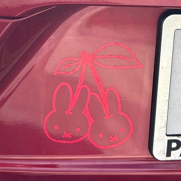 Mifffy Bunny Tramp Stamp Decal Cute Car Sticker Cute Bumper Sticker ...