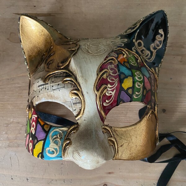 Hand Painted Venetian Casanova Mask Carnival Mask With Pirate Hat ...