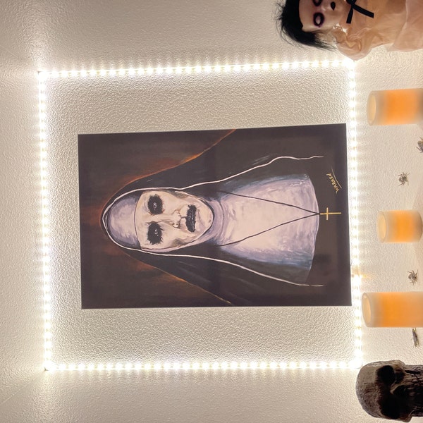 Valak Painting Replica Print Canvas (demon Nun, the Conjuring) - Etsy