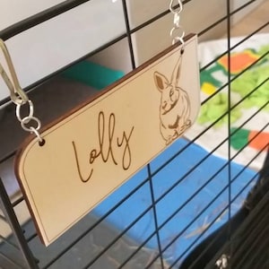 Personalized Wooden Pet Plaque, Pet Crate Name Tag, Cage and Kennel ...