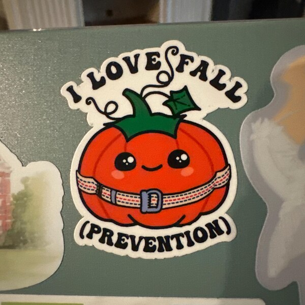 I Love Fall (prevention) Sticker, Funny Physical Therapy Sticker, Gait ...