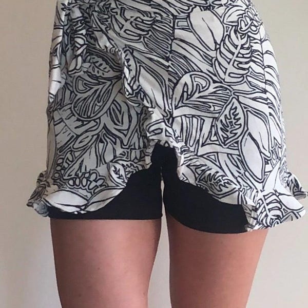 Flared Skirt Pattern, Ruffled Mini Skirt Pattern, Beginner Sewing ...