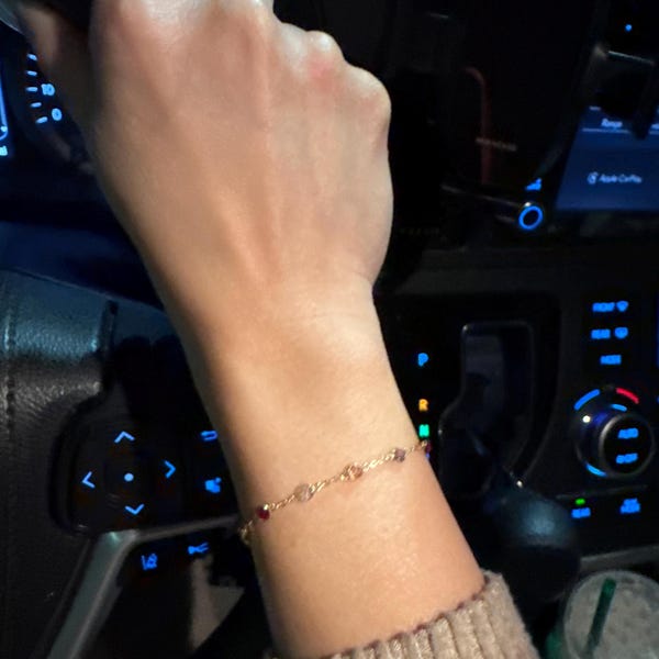 14K Gold Bracelet, Multi Gemstone Bracelet, Solid Gold Bracelet ...