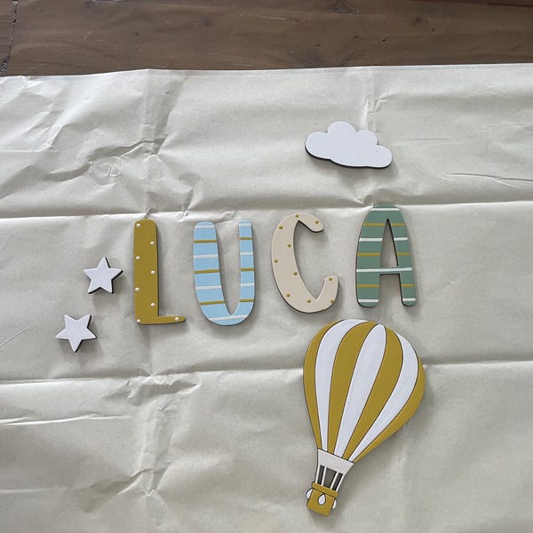 Wooden Name Sign, Wooden Letters, Name Sign, Nursery Letters ...