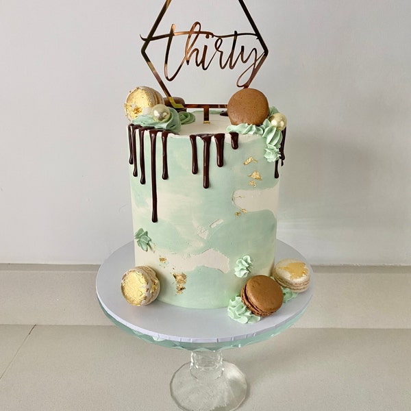 Forty Acrylic Cake Topper, 40 Number Cake Topper, Milestone Birthday ...