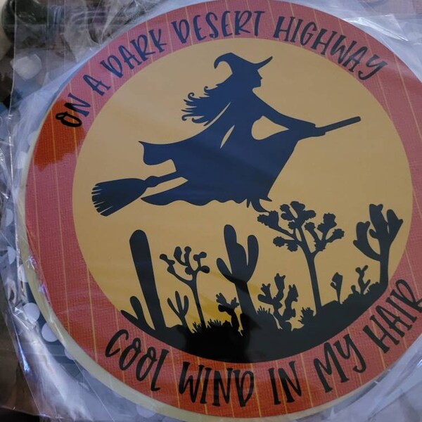 Witch Wreath Sign, Wreath Attachment, Metal Wreath Sign, Halloween ...