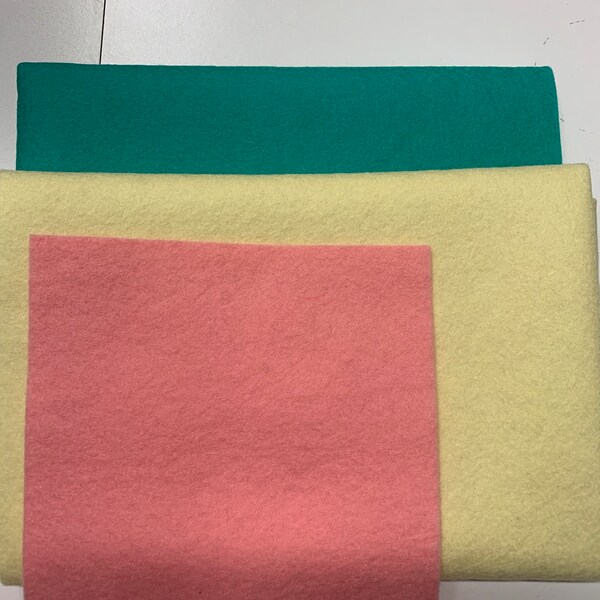 Light Yellow Felt, 18 X 18 Inch Square, 100% Merino Wool, Felt Sheet ...