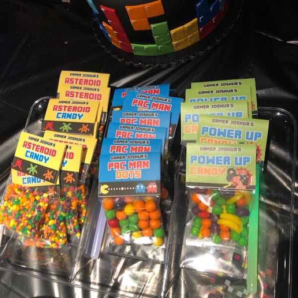 Gamer / Arcade / Video Candy Labels • Bags and Labels • Printed - Etsy