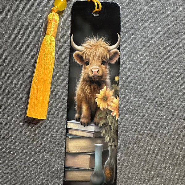 10 Watercolor Highland Cow Printable Bookmarks | Digital Download JPG ...
