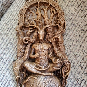 Cernunnos Cernun Wood Horned God Celtic God Altar Statue - Etsy Canada