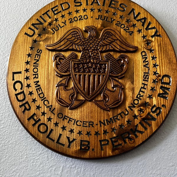 USMC Staff NCO Series Carved Wood Plaque - Sergeant Major Retirement ...