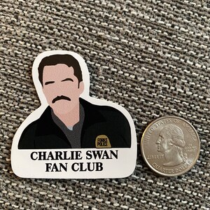 Twilight Charlie Swan Fan Club Die Cut Glossy Sticker, Die Cut Twilight ...
