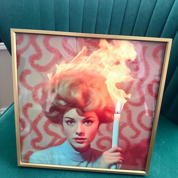 Your Friday is My Monday - Retro 1960s Surreal Art Print - Etsy