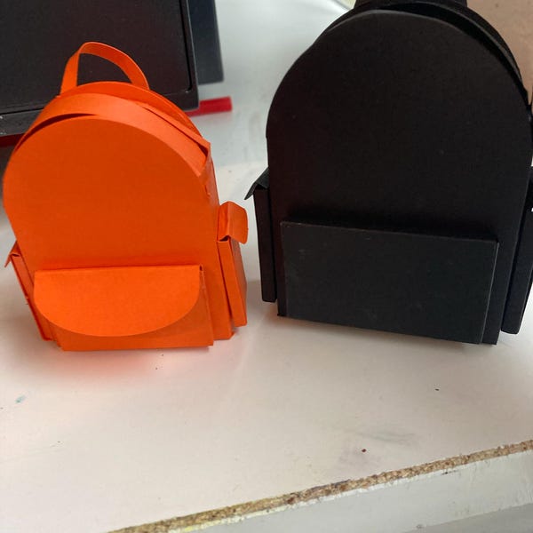 3D Cardstock Bookbag Template, Backpack Party Favor SVG (digital ...