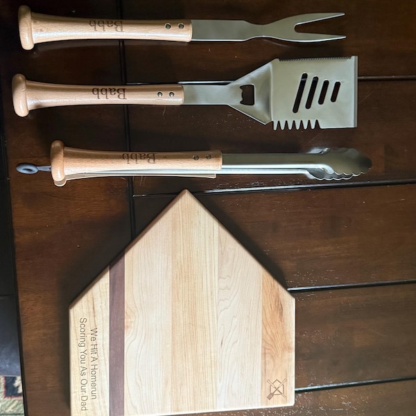 Customizable MVP Grill Tool Set -- Baseball BBQ - Etsy