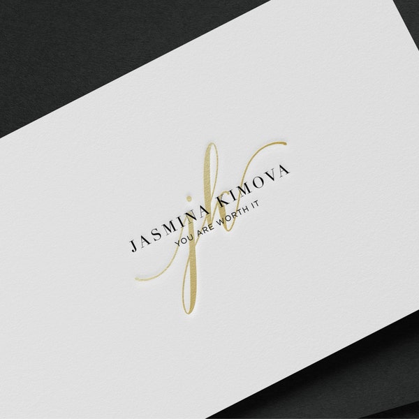 Handwritten Initials, Premade Logo Design, Script Initials Logo ...