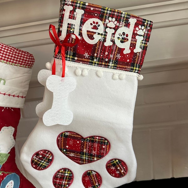 Personalized Christmas Dog Stocking, Pet Stocking, Cat Stocking ...