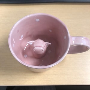 Pig Coffee Mug Cute Hidden Animal Mug. Hand Painted Mug. - Etsy UK