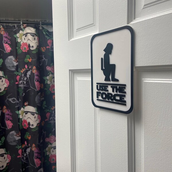 Use the Force - Funny Bathroom Sign - Restroom Sign - 6"~11" Options ...