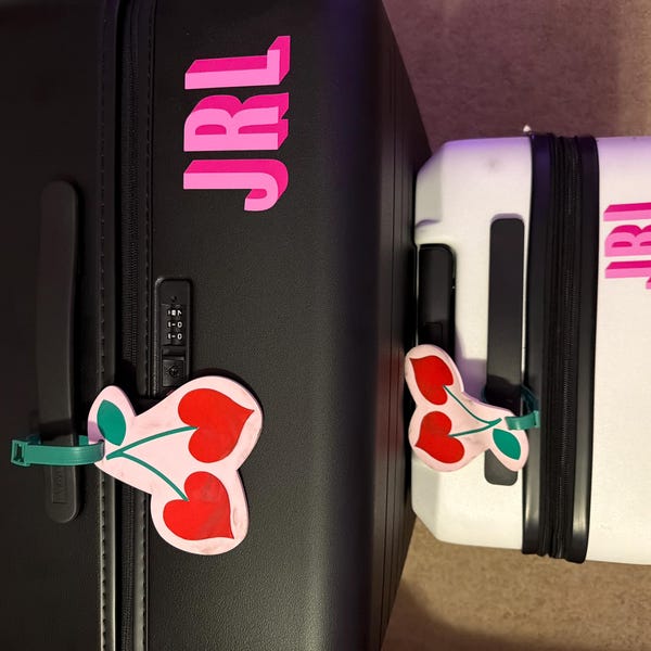 Luggage Sticker, Double Layer Vinyl Monogram Decal Sticker, Monogram ...