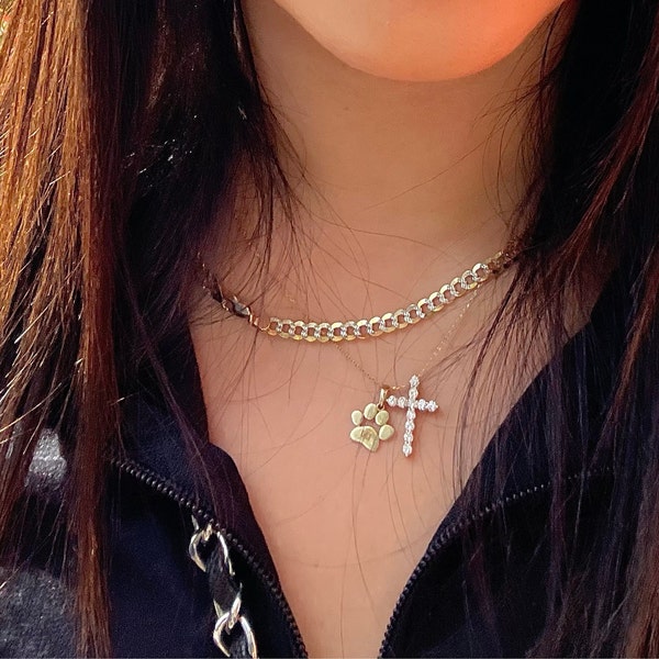 14K Gold Eternity Circle Necklace, Infinity Necklace, Unity Link Dainty ...