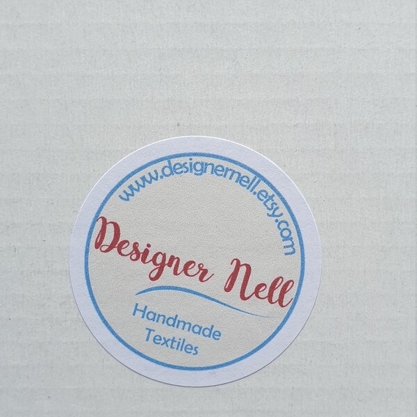 CIRCLE LOGO STICKERS - 37mm 35 per Sheet // Custom Made With Your ...