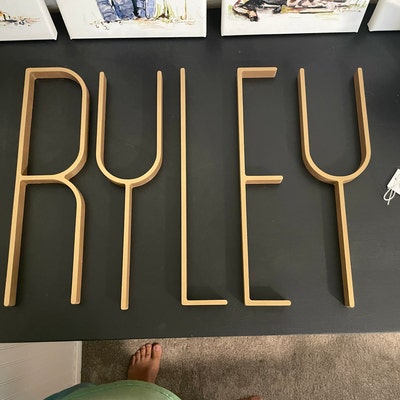 Cursive Letters for Wall Decor Large Wooden Letters Above Bed - Etsy