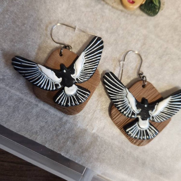 Magpie Clay Cutter | Shape Cutter for Polymer Clay | Australian Animals ...