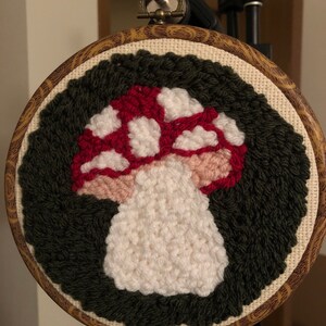 Mushroom Punch Needle Kit for Beginners Toadstool Fall Christmas Gift ...