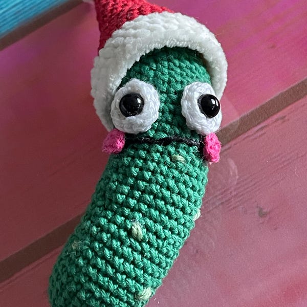 Christmas Pickle and Costumes Crochet Pattern Tree Topper Ornament PDF ...