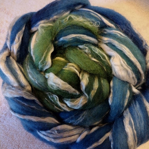 Corriedale Roving, Grey Corriedale Top, 100 Grams of Spinning Fiber ...