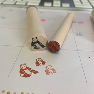 Pandas Rubber Stamp Set - Etsy