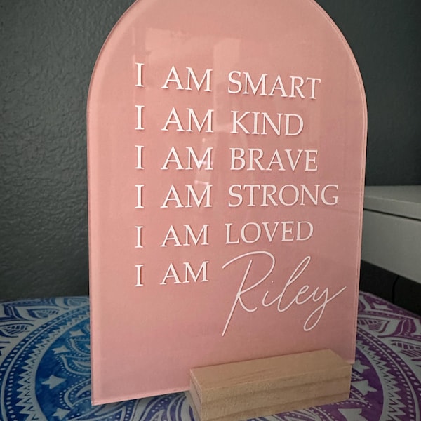 Personalized Affirmation Sign | Affirmations for Kids | Daily ...