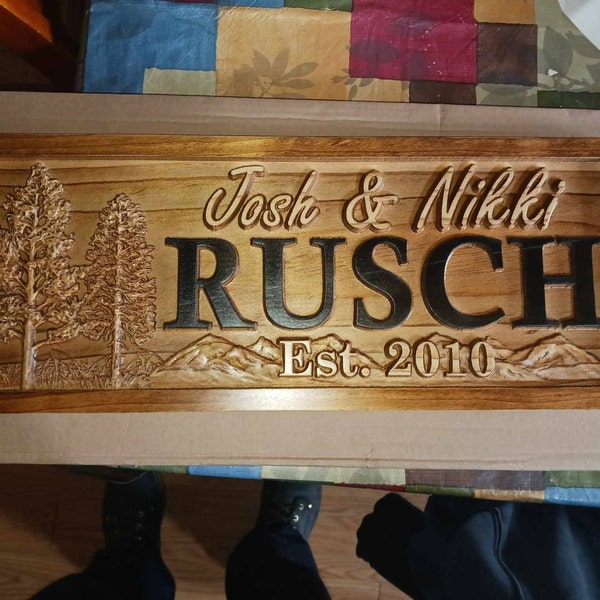 Custom Cabin Sign | Personalized Wood Sign | Cabin Decor | Mountain ...