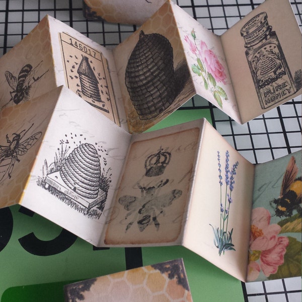 Bee Mini Books, Beekeeper, Bees, Mini Album, Ephemera, Scrapbook ...