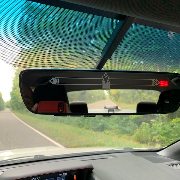 Skyrim Navigation Compass Quest Bar Rearview Mirror Mini Permanent ...