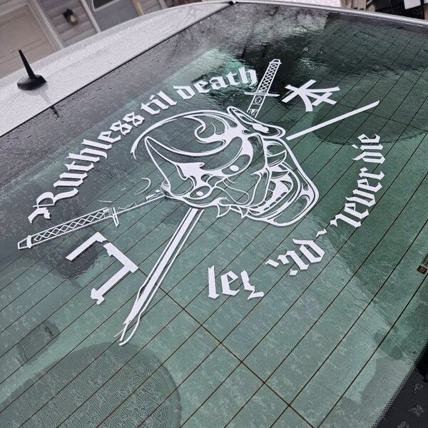 Ruthless Til Death Windshield Rear Window Decal Car Sticker Banner JDM ...